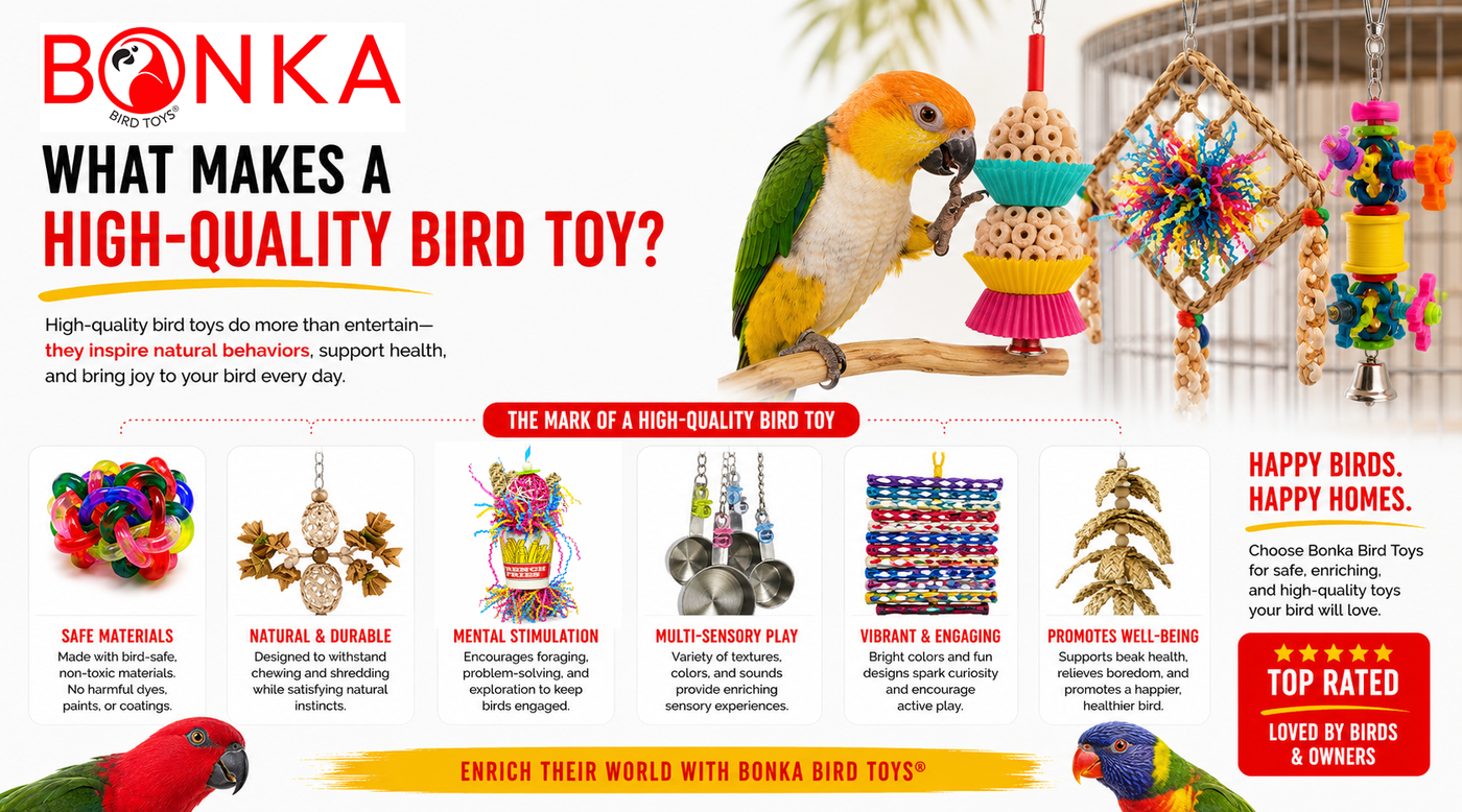 What Makes a High‑Quality Bird Toy – Bonka Bird Toys