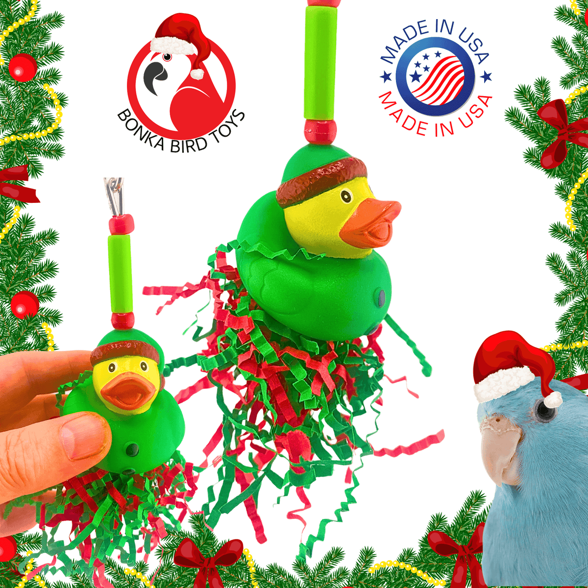 2726 Christmas Elf Duck – Bonka Bird Toys
