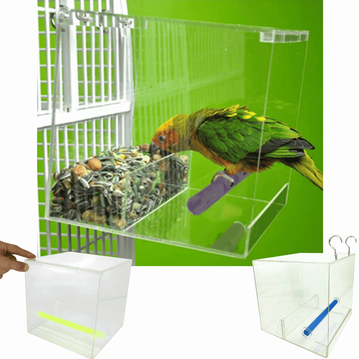 Large Tweeky Clean Bird Seed Feeder from Bonka Bird Toys