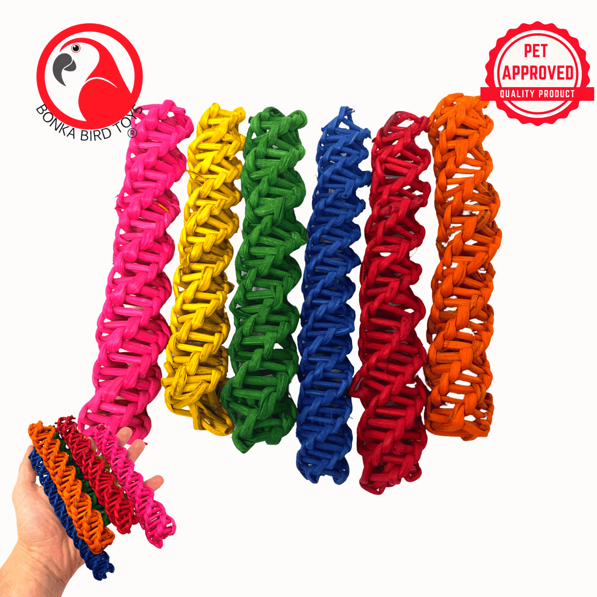 2517 Pk6 Large Colored Vine Ladders from bonka bird toys parrot toy ...