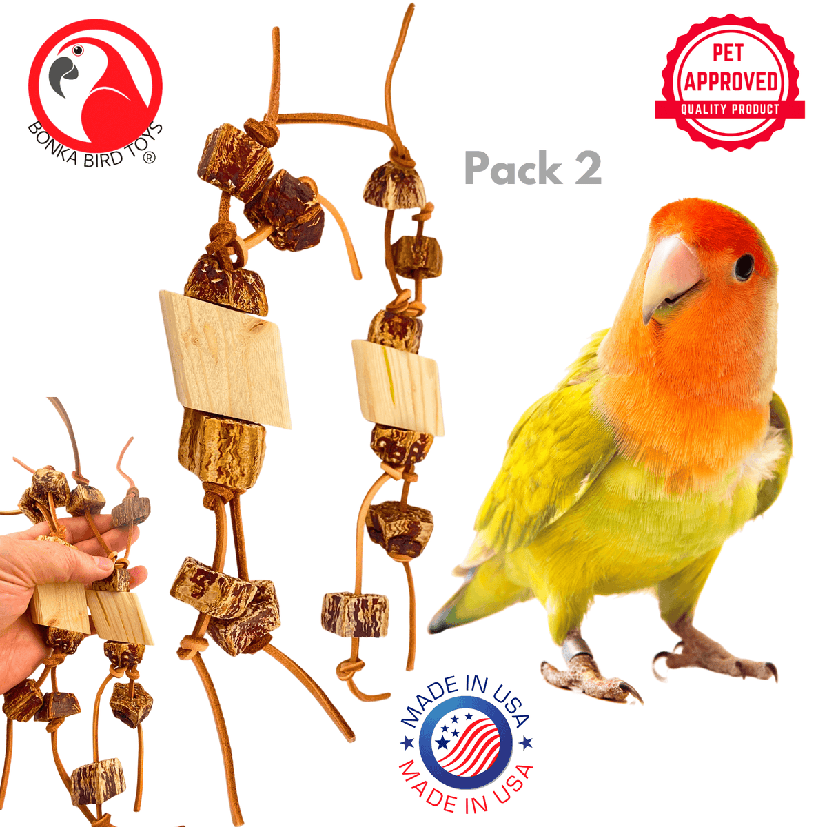 1128 Pk2 Natural Zig-Zag Nibbles – Bonka Bird Toys