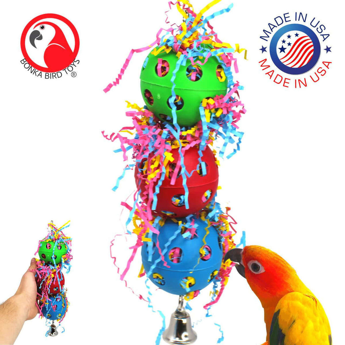 1088 Stuff Balls by bonka bird toys parrot toy – Bonka Bird Toys