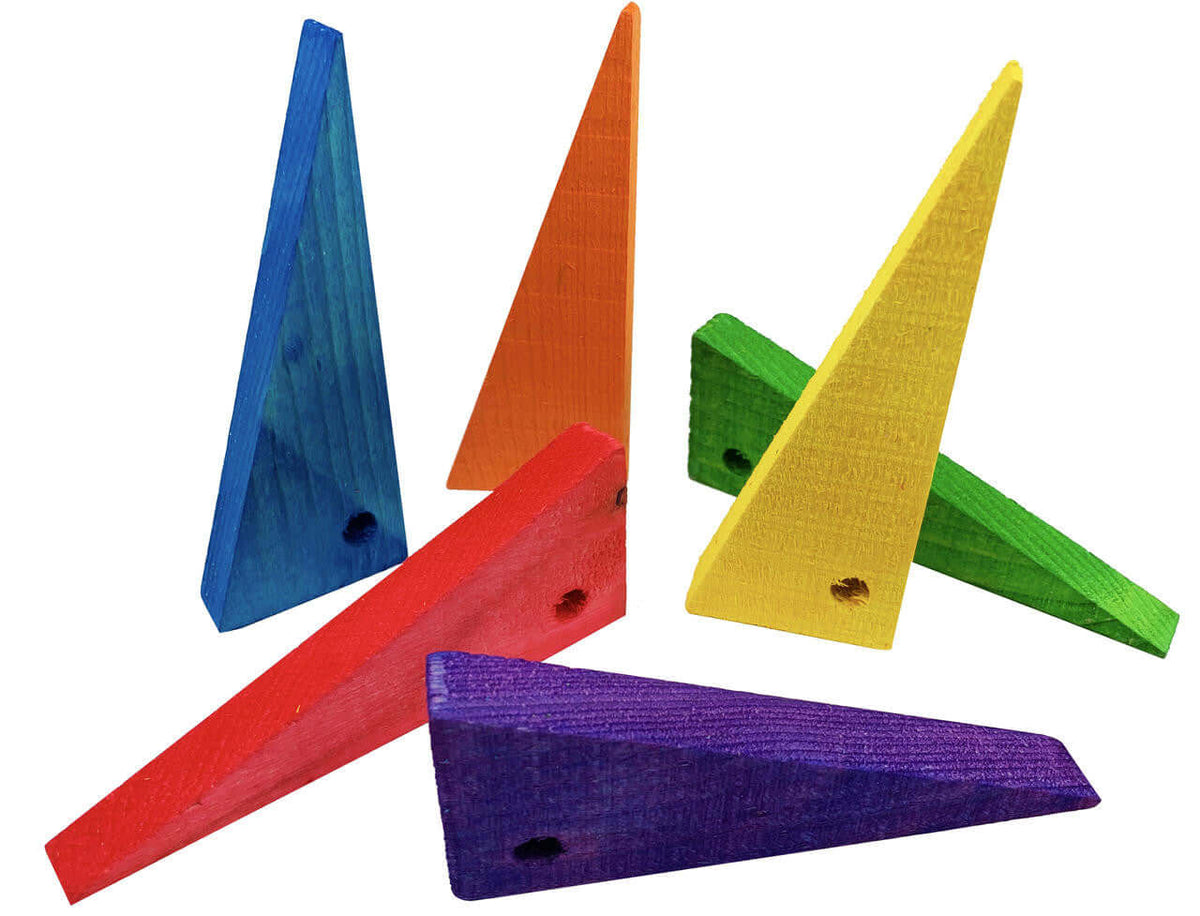 2072 Pk6 Large Triangles Foot Talon Craft Part Bird Toys – Bonka Bird Toys