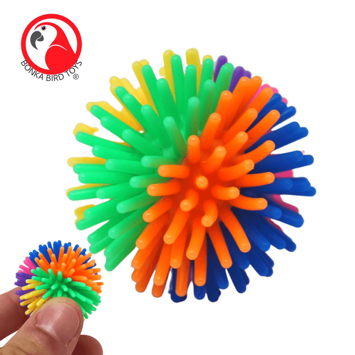 3302 Small Rainbow Spike Balls from bonka bird toys – Bonka Bird Toys